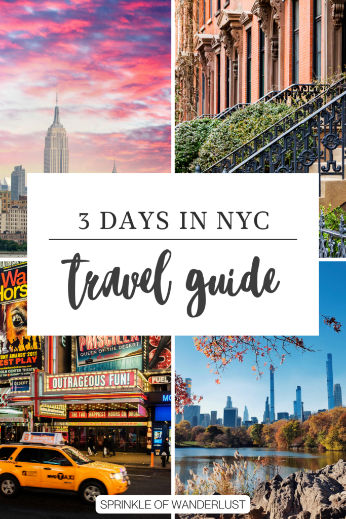 How to Spend 3 Days in New York City: A Printable 3-Day NYC Itinerary ...