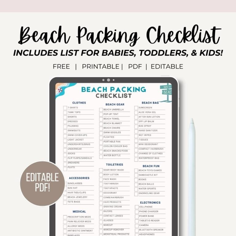 The Ultimate Family Beach Vacation Packing List (+ Free Printable ...