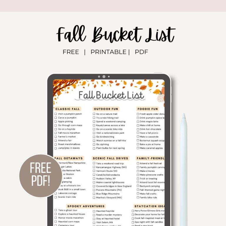 75 Fall Bucket List Ideas for Autumn Weekends (+Free Printable ...